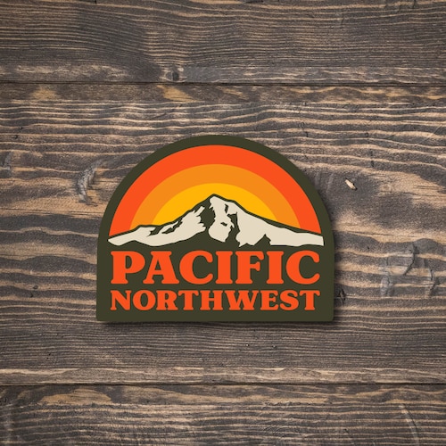 Retro Pacific Northwest Sticker PNW Sticker Waterproof - Etsy