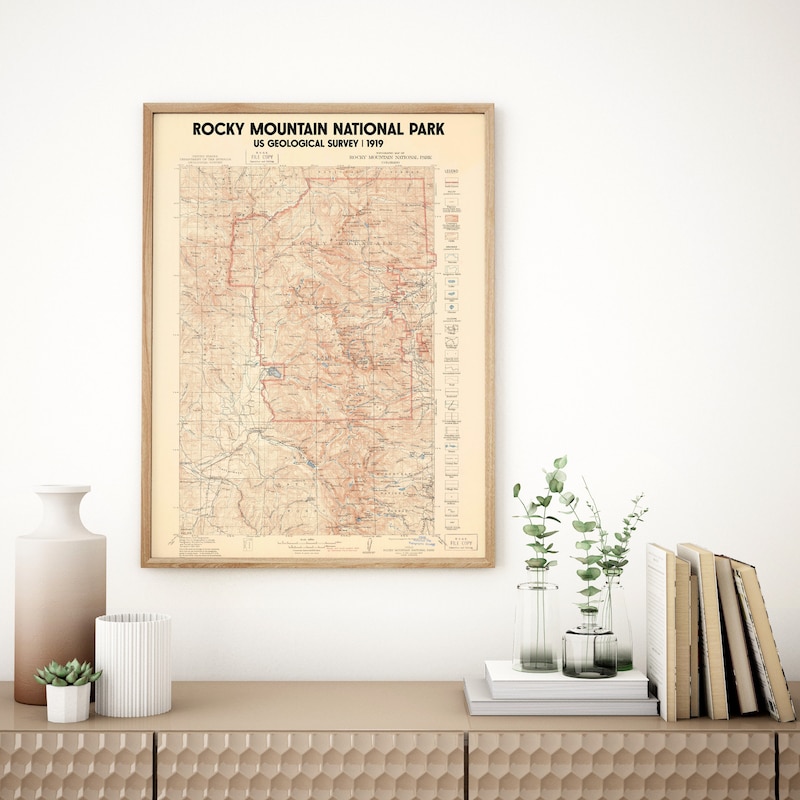 Rocky Mountains Map - Etsy