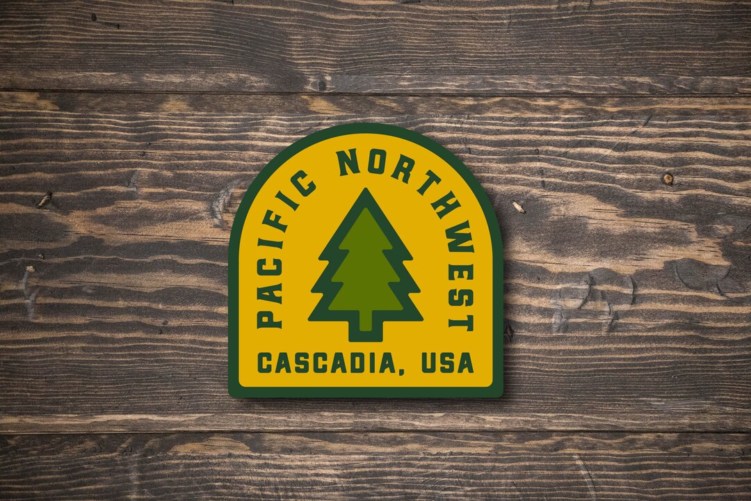 Pacific Northwest Pine Tree Sticker Waterproof Vinyl Sticker UV ...
