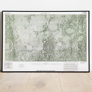 USGS Atlas of the Moon Near Side Moon Topographical Map Poster - Etsy