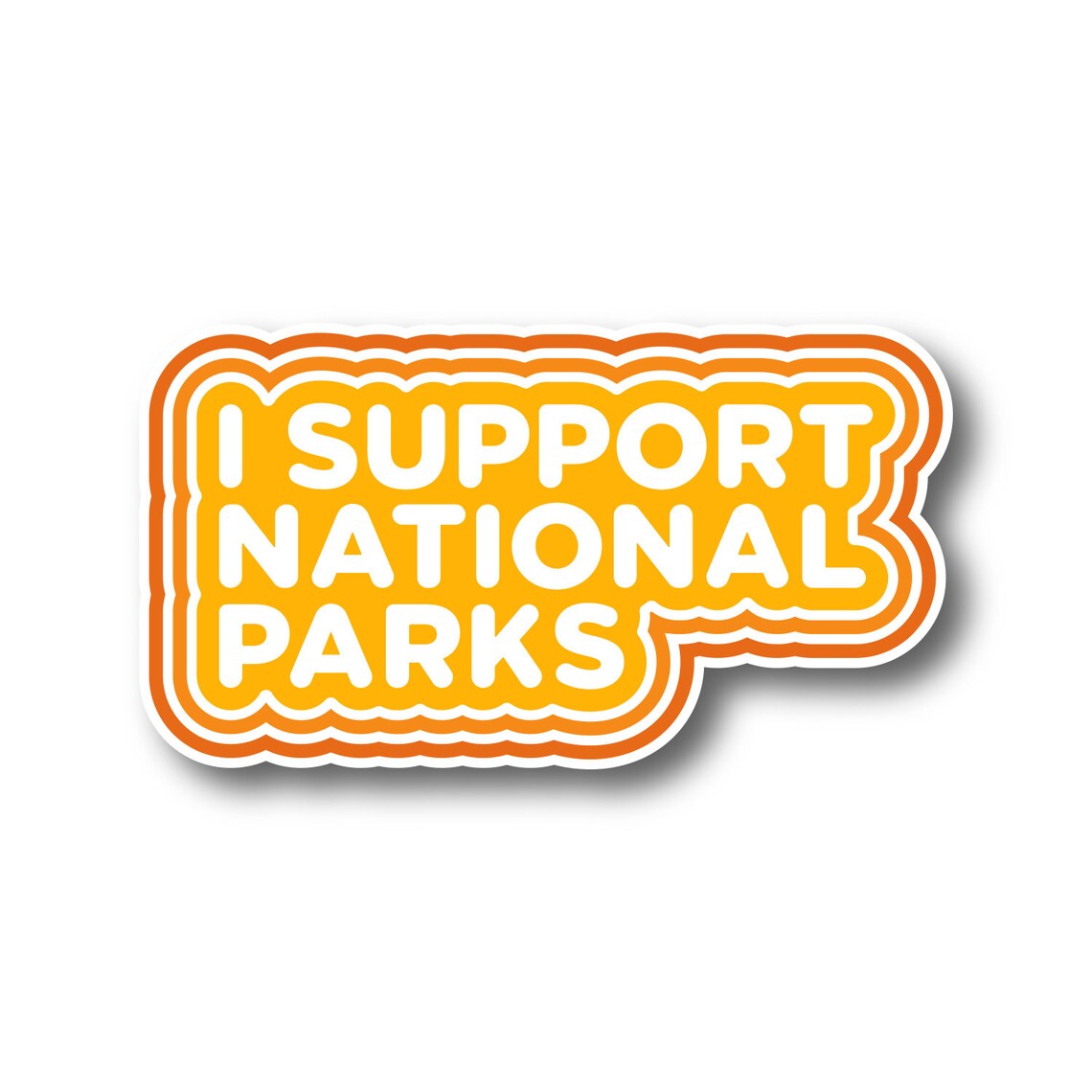I Support National Parks Sticker Waterproof Vinyl Sticker - Etsy