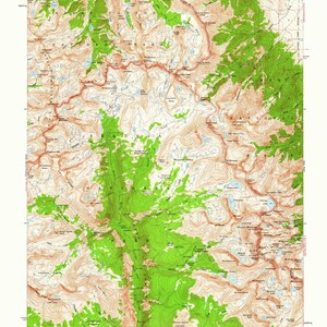 Kings Canyon Sequoia National Park | Vintage 1956 USGS Map - Etsy