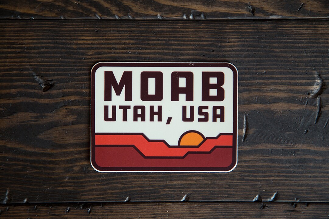Moab Utah USA Sticker Waterproof Vinyl Sticker UV Resistant Decal Car ...