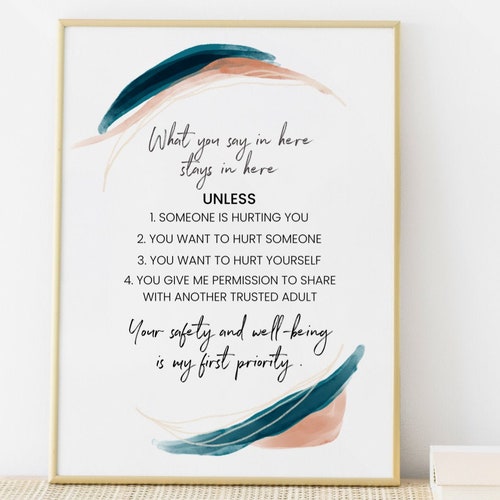 Printable Confidentiality Sign School Psychologist Office | Etsy