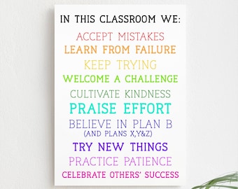 Printable Classroom Poster Classroom Decor Teacher - Etsy Canada