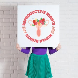 Printable Uterus Art, Pro Choice Abortion Rights Protest Poster ...