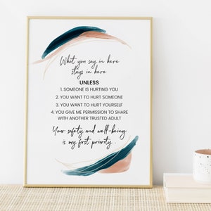 Printable Confidentiality Sign, School Psychologist Office Decor ...