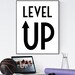 Level up Printable Motivational Quote Poster Bold Typography | Etsy