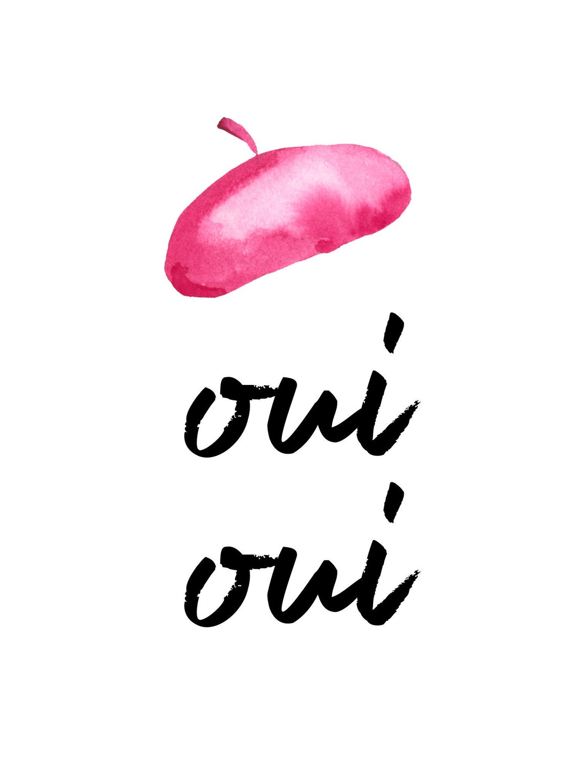 Oui Oui Print French Printable Printable Decor Dorm Decor | Etsy