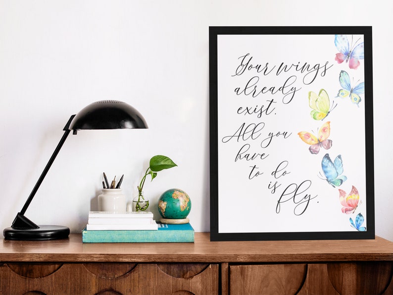 Growth Mindset Poster Printable Watercolor Butterflies Your - Etsy