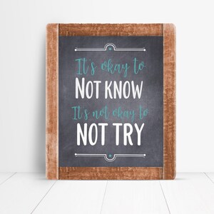 Set of 6 Growth Mindset Posters for Classroom Decor Printable ...