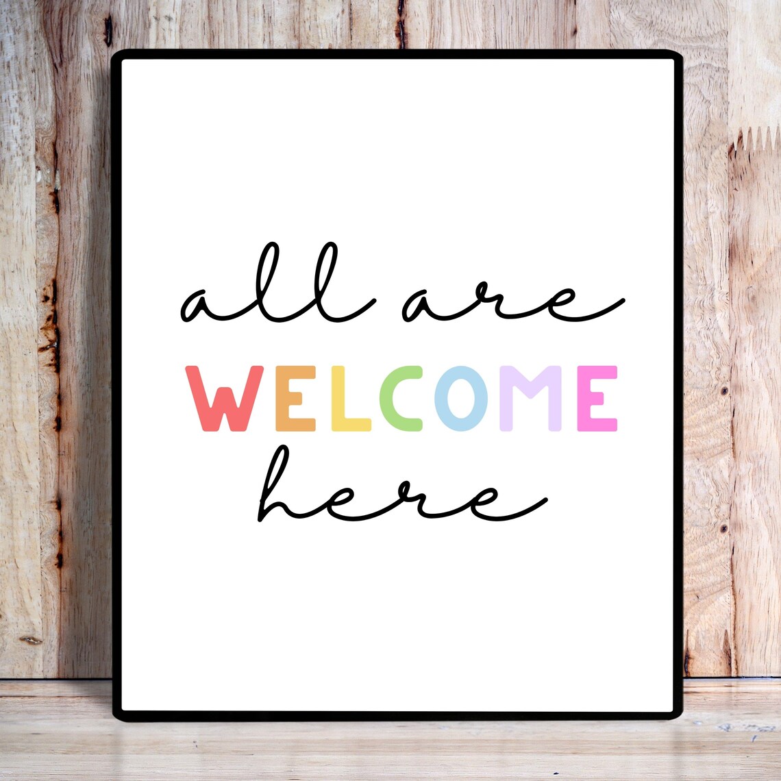 All Are Welcome Printable Classroom Decor Playroom Decor - Etsy