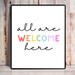 All Are Welcome Printable Classroom Decor, Playroom Decor, School ...