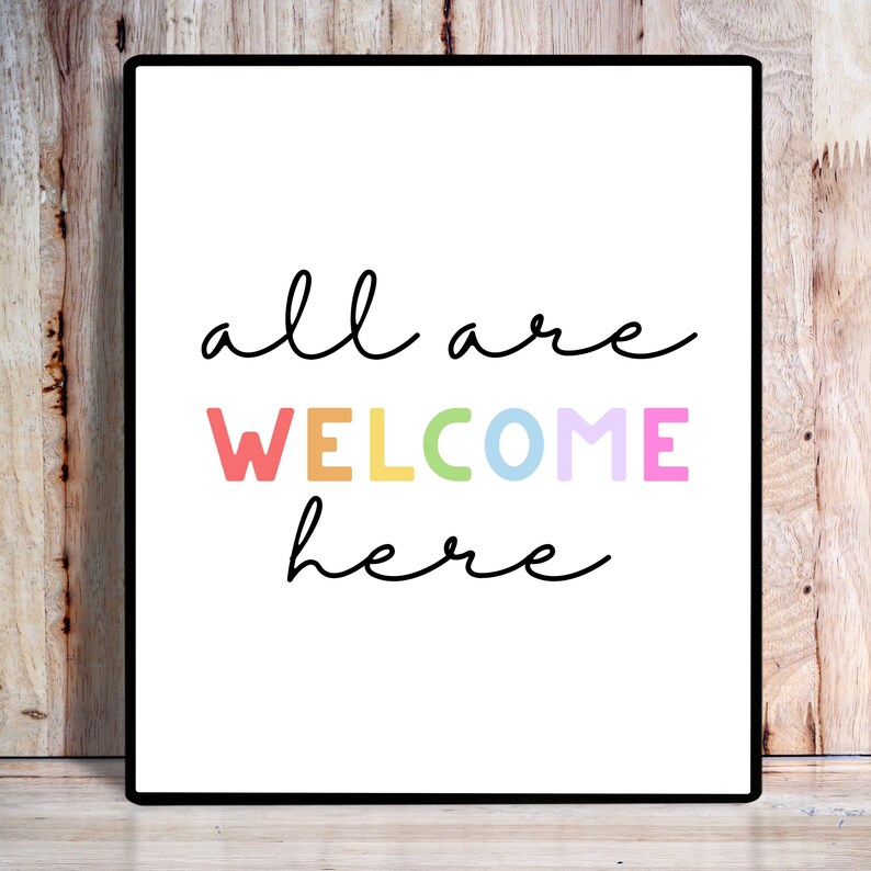All Are Welcome Printable Classroom Decor Playroom Decor - Etsy
