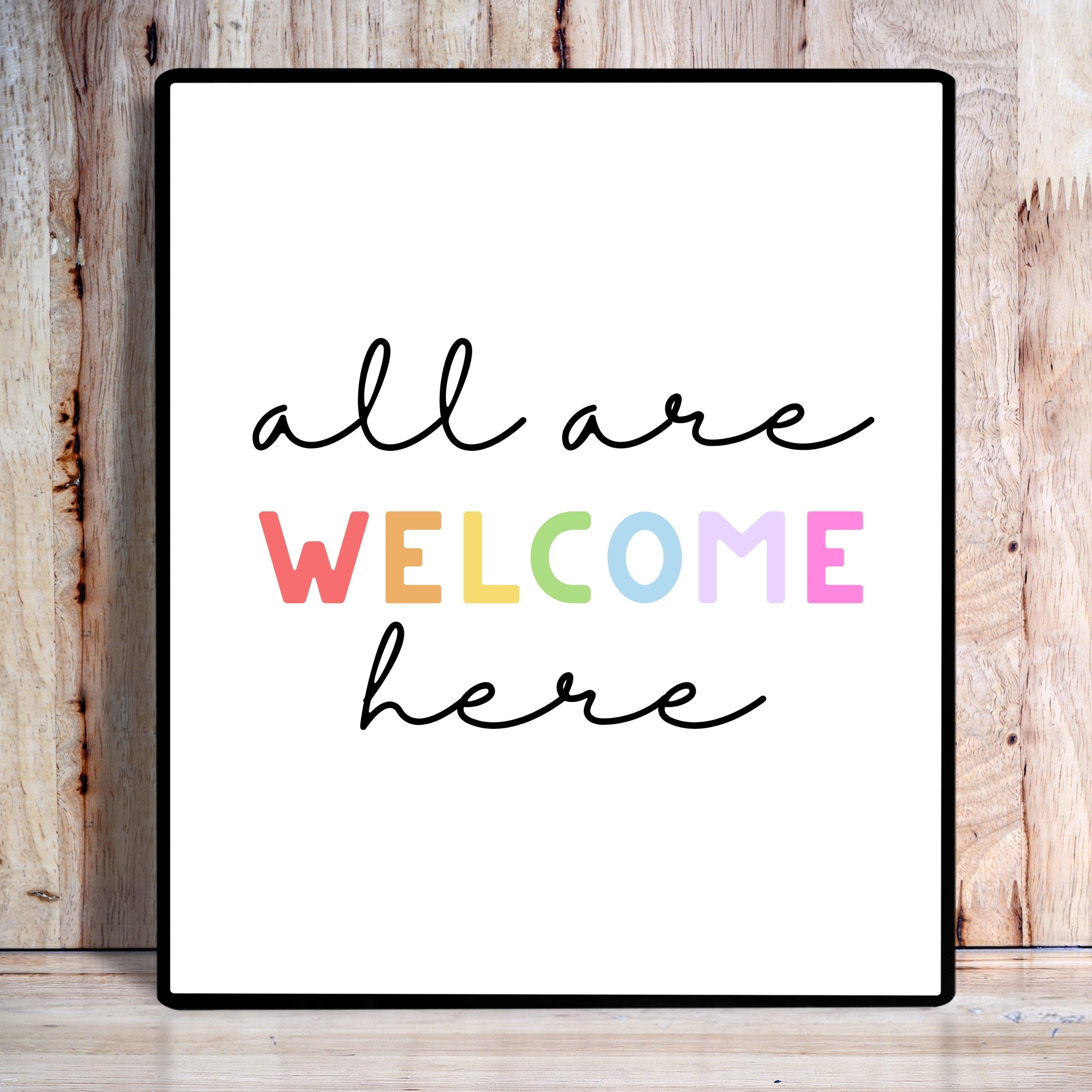 All Are Welcome Printable Classroom Decor Playroom Decor - Etsy