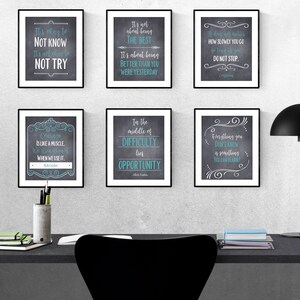 Set of 6 Growth Mindset Posters for Classroom Decor Printable ...