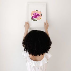 GIRL POWER Print, Feminist Poster, Female Empowerment Wall Art, Girls ...