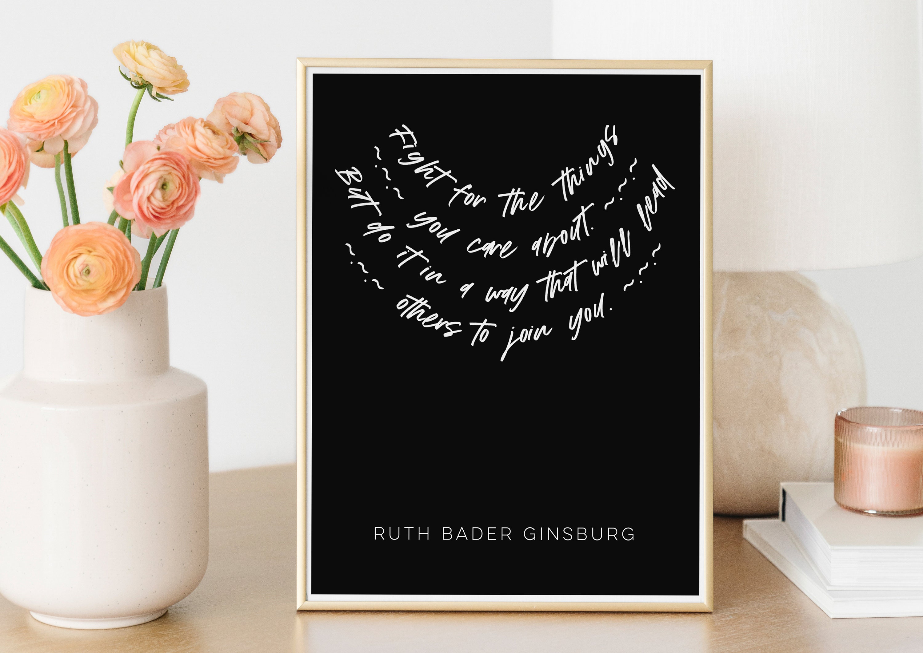 Ruth Bader Ginsburg Quote Print RBG Feminist Poster - Etsy