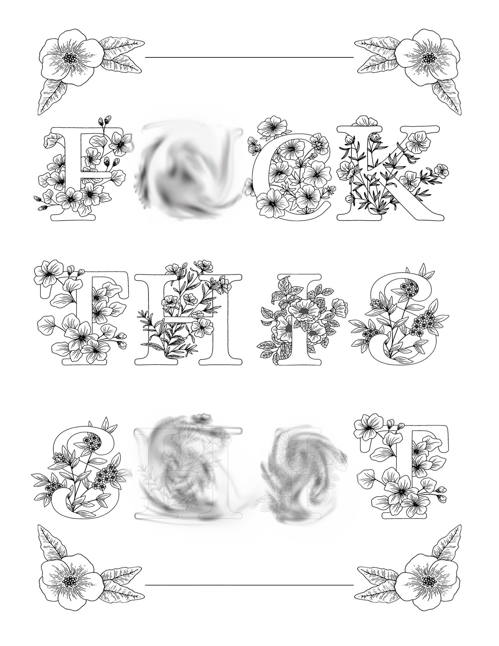 Printable Adult Coloring Pages, Profanity, Naughty Coloring, Swear ...