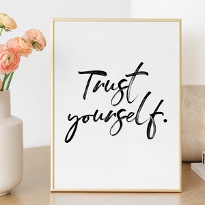 Trust Yourself Printable Mental Health Gifts, Self Love, Mindfulness ...