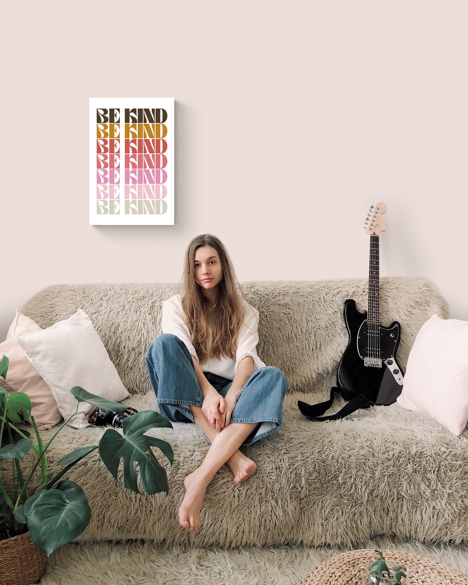 Be Kind Poster Kindness Printable Vintage Typography Kids | Etsy