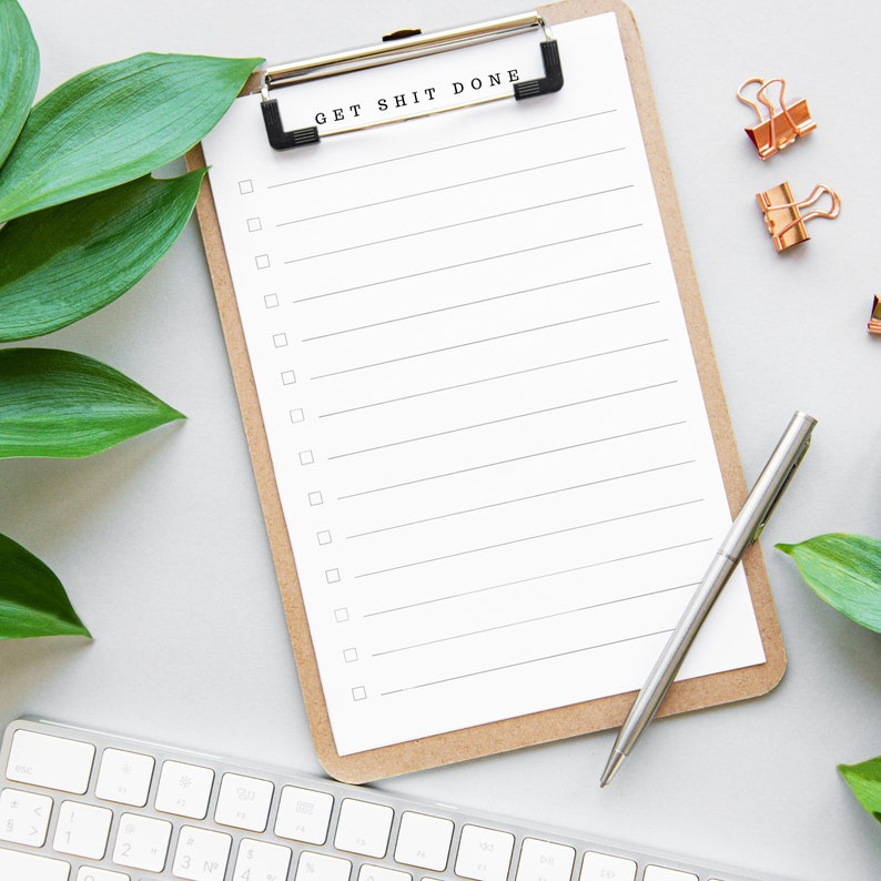 Get Shit Done Daily to Do List Printable Minimalist Printable - Etsy
