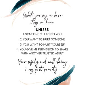 Printable Confidentiality Sign, School Psychologist Office Decor ...