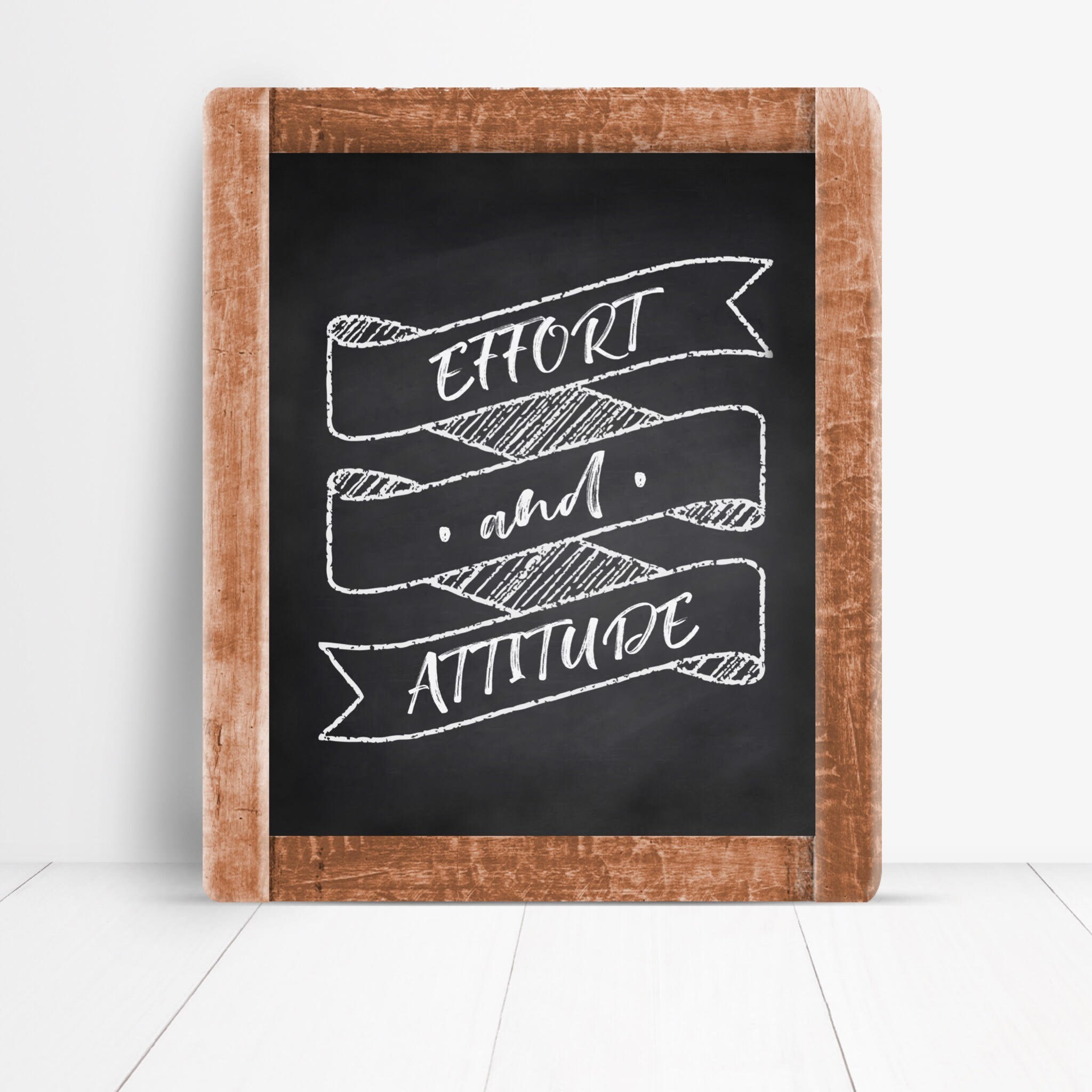 Chalkboard Printable Effort Attitude Chalkboard Poster - Etsy