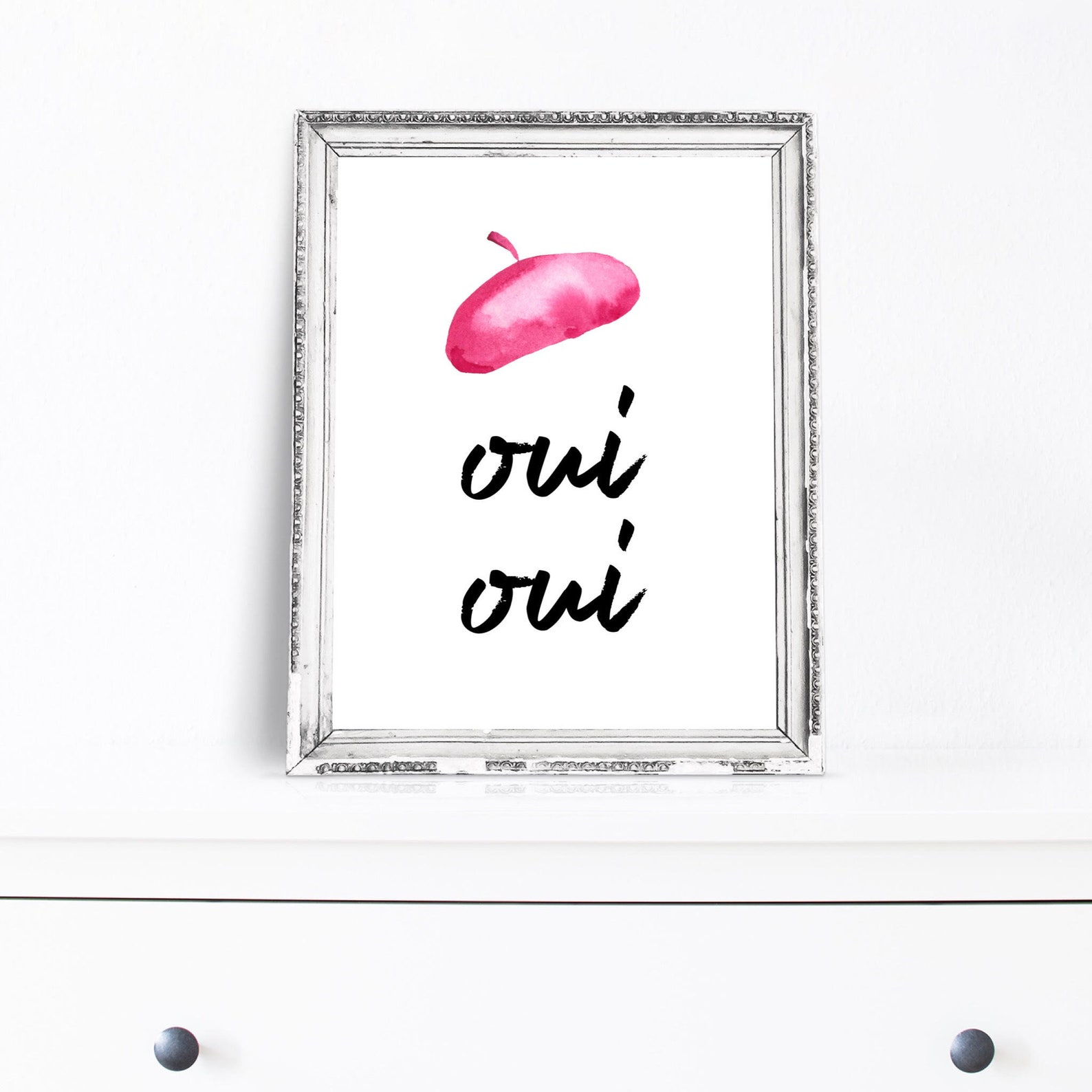 Oui Oui Print French Printable Printable Decor Dorm Decor | Etsy
