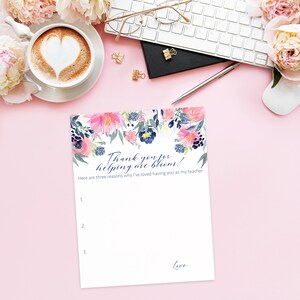 End of Year Teacher Gift Teacher Appreciation Week Thank You Letter for ...