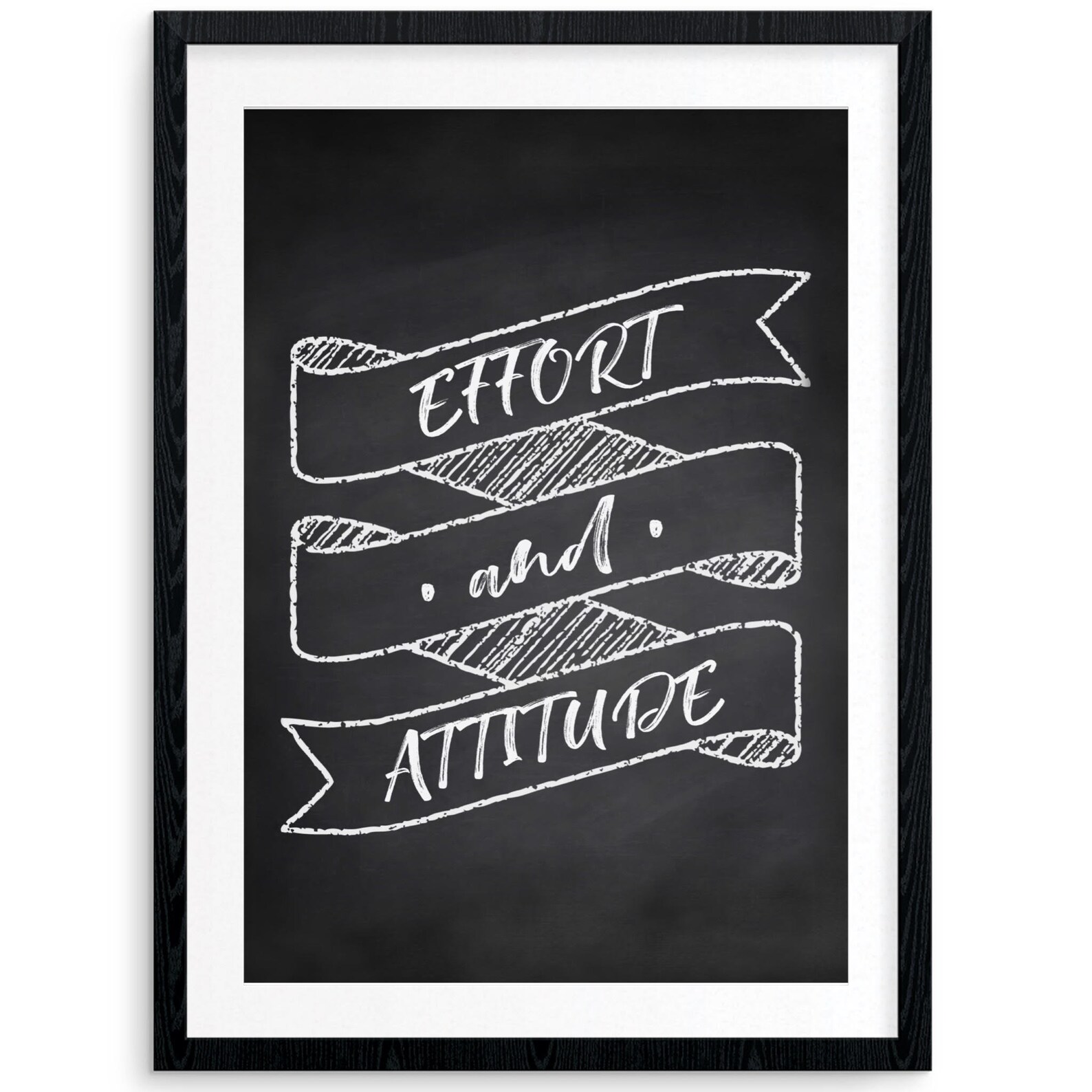 Chalkboard Printable Effort Attitude Chalkboard Poster - Etsy