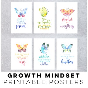 Classroom Decor, Growth Mindset Bundle, Teacher Notes, Growth Mindset ...