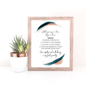 Printable Confidentiality Sign, School Psychologist Office Decor ...