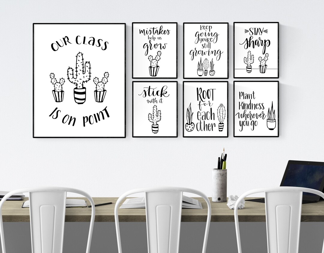 Cactus Classroom Decor, Growth Mindset Printables, Classroom Posters ...