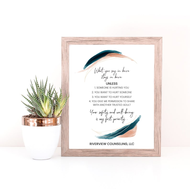 Printable Confidentiality Sign School Psychologist Office - Etsy