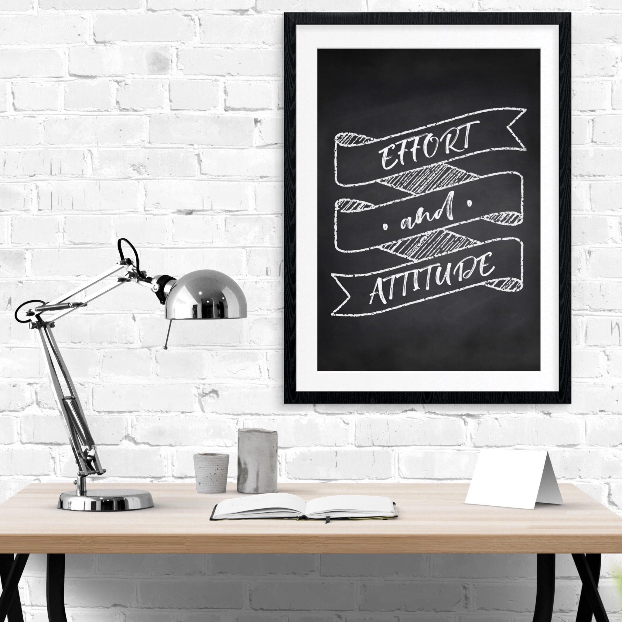 Chalkboard Printable Effort Attitude Chalkboard Poster - Etsy