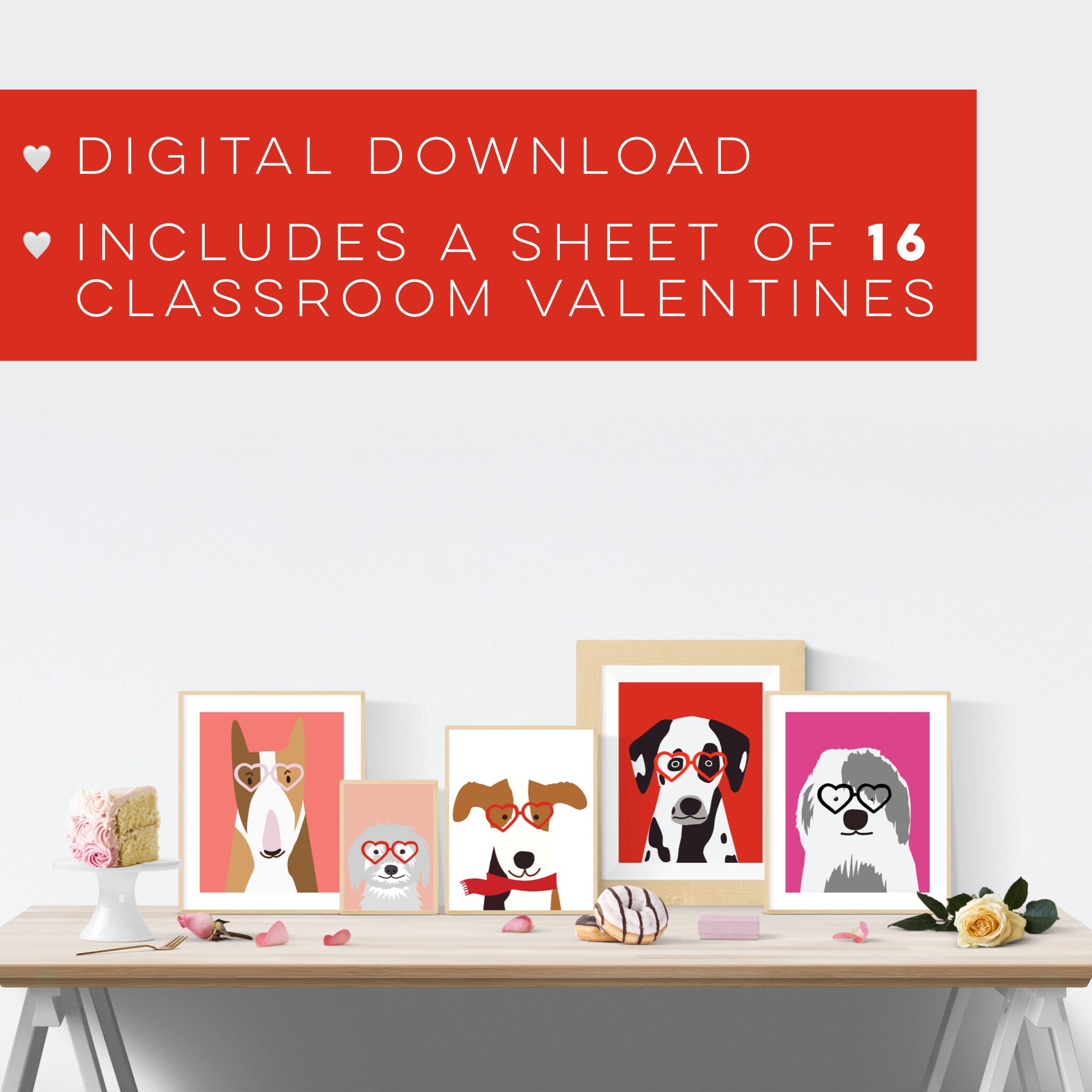 Valentines Day Decor Valentine Printable Printable Class - Etsy