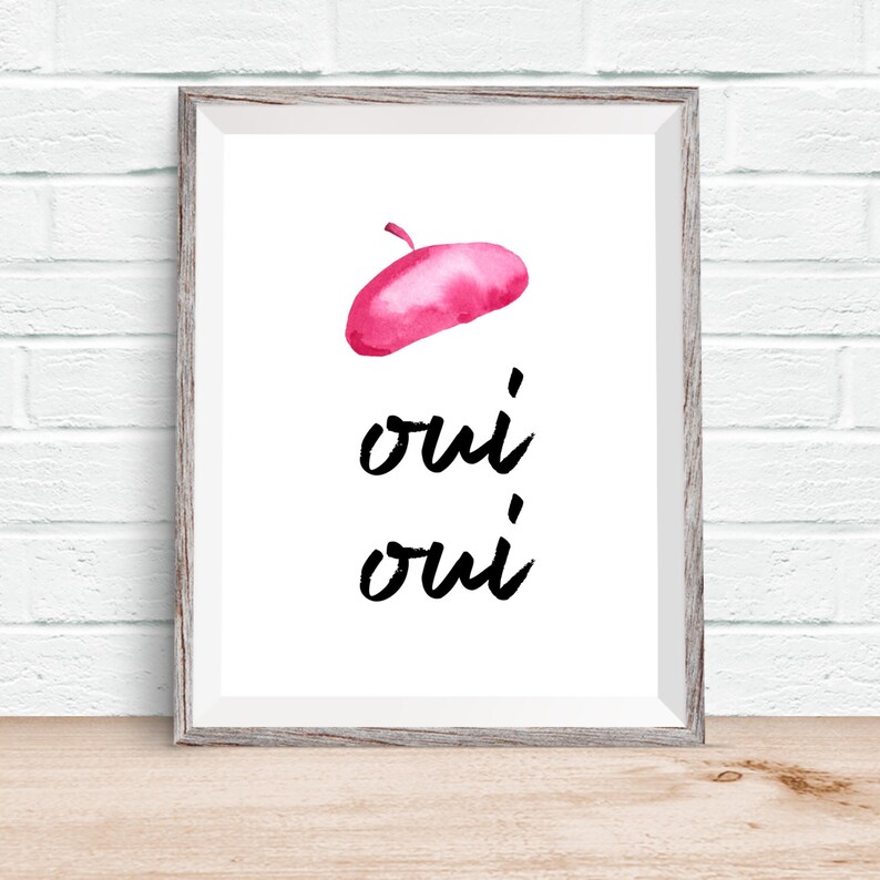 Oui Oui Print French Printable Printable Decor Dorm Decor - Etsy UK