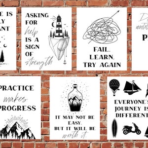 Printable Growth Mindset Posters, Adventure Theme Classroom Decor ...