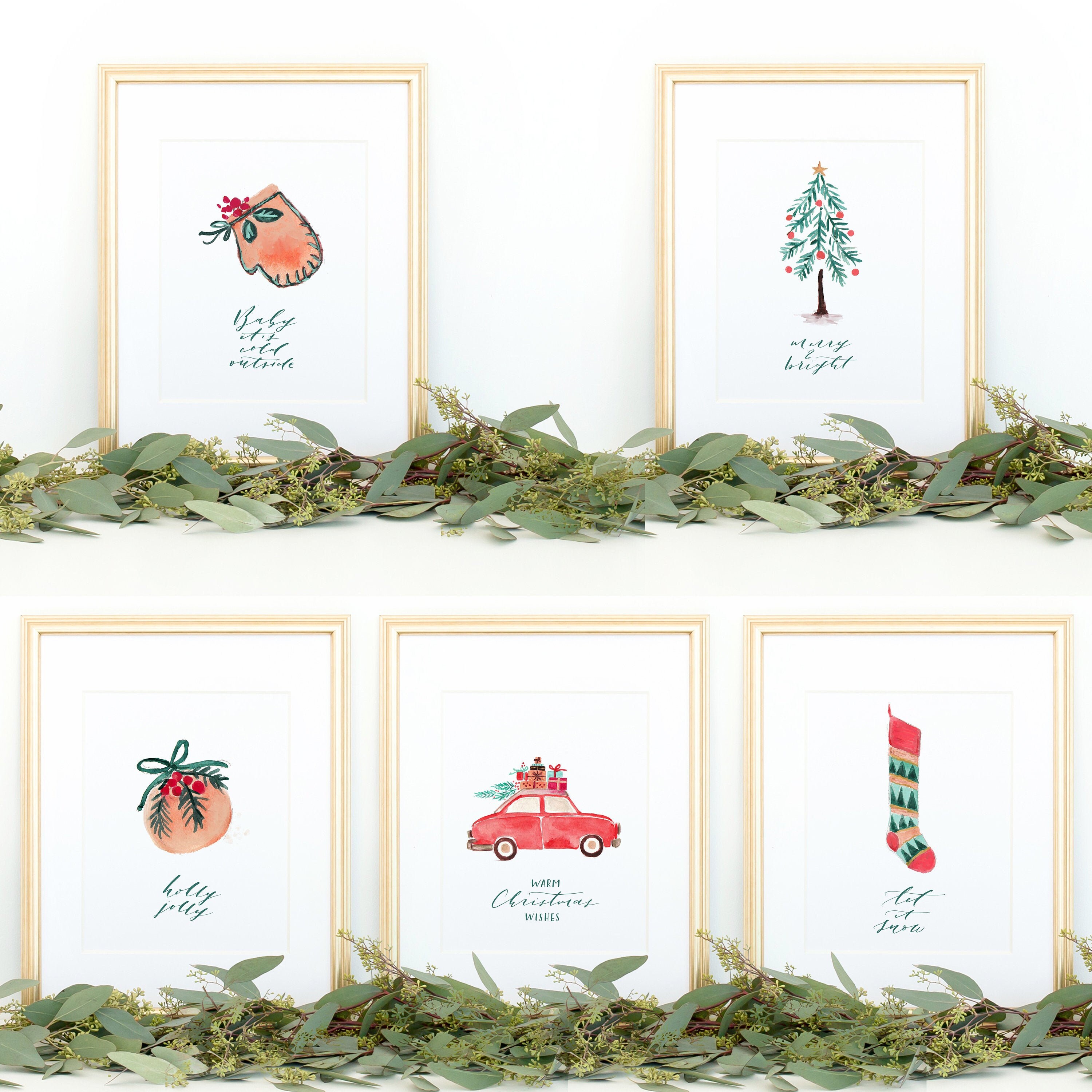 Christmas Gallery Wall Christmas Bundle Printable Wall Art | Etsy