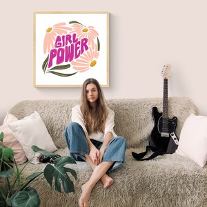 GIRL POWER Print, Feminist Poster, Female Empowerment Wall Art, Girls ...