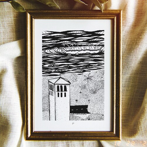 Maui Black Sand Beach Original Drawing Hawaii Maui Beach - Etsy