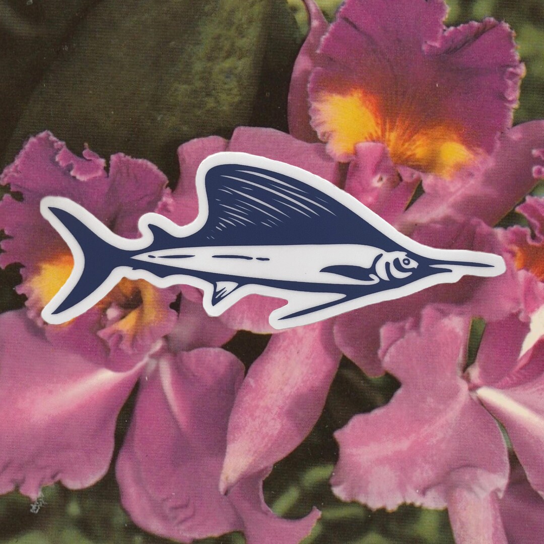 Blue Swordfish Waterproof Deep Sea Fishing Decal Sticker - Etsy