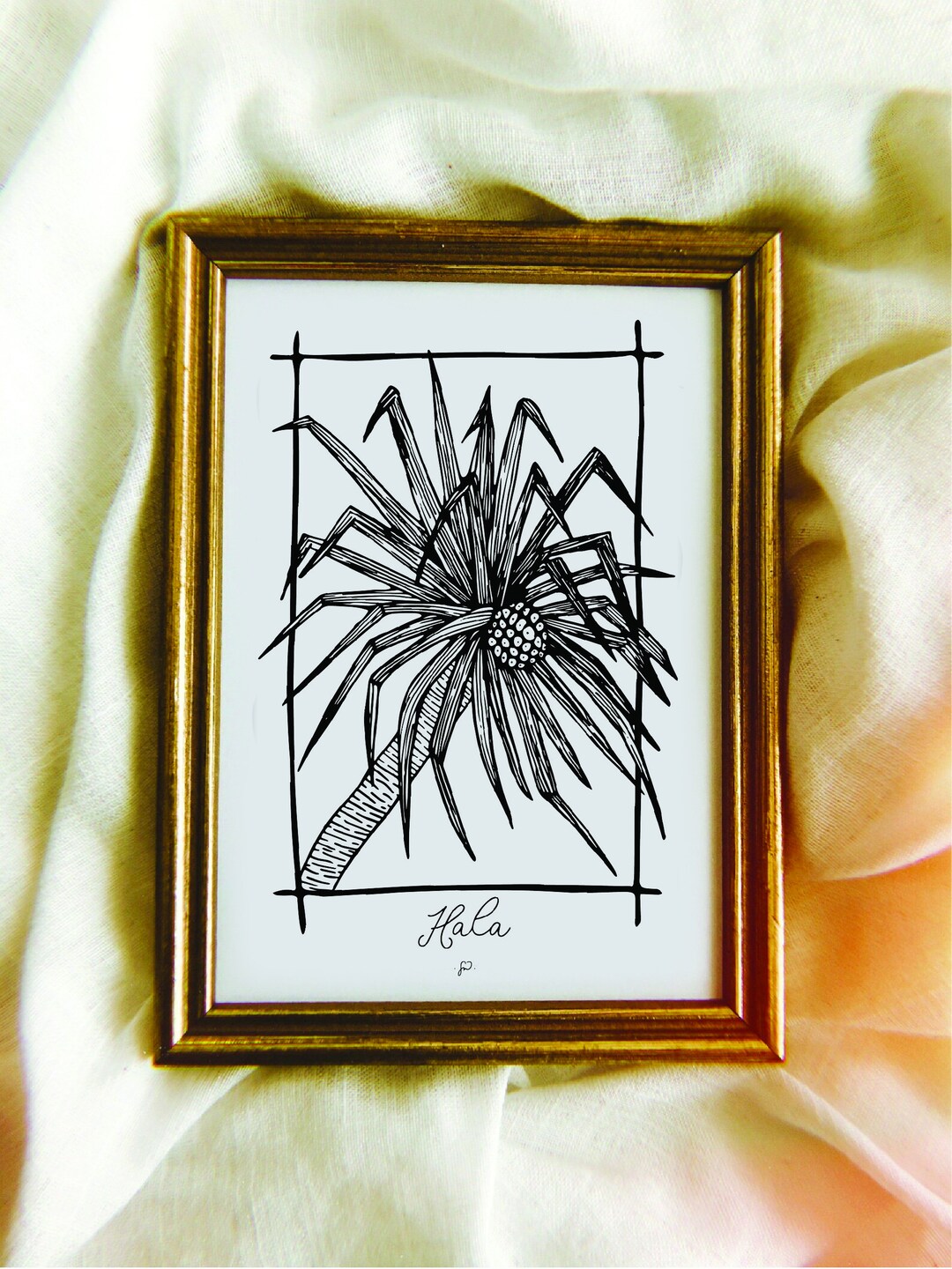 Hala Tree Line Art Print | Sunny Weeks | Black and White Wall Art ...