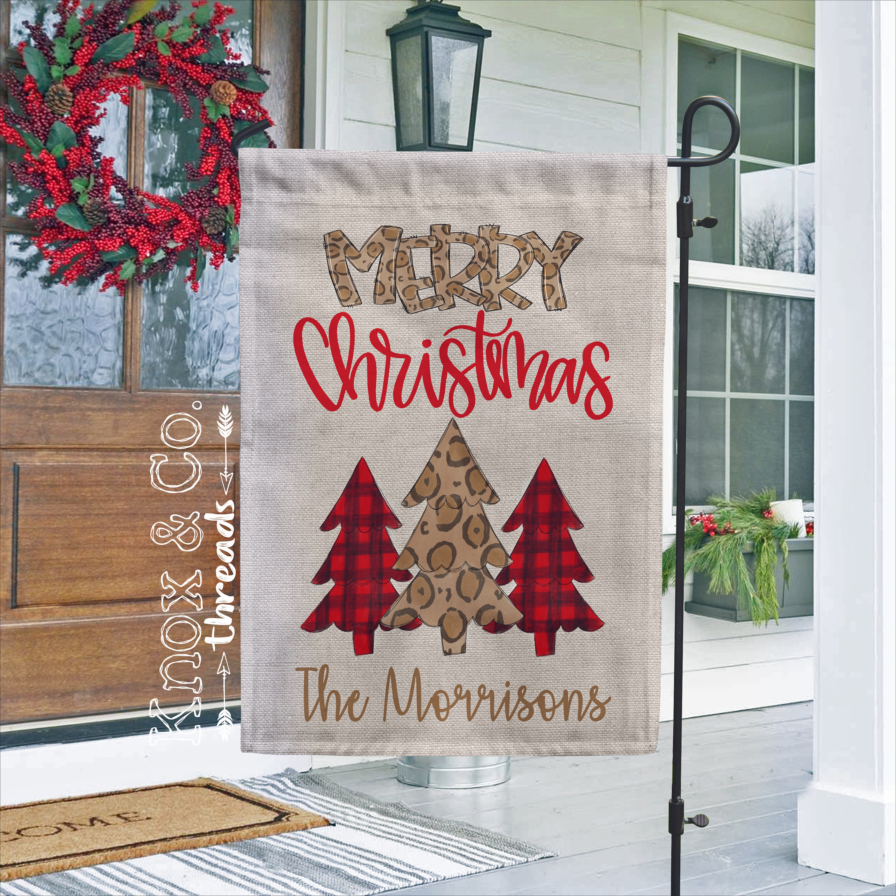 Personalized Christmas Garden Flag Christmas Flag Believe | Etsy