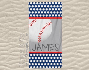 Baseball Beach Towel | Etsy