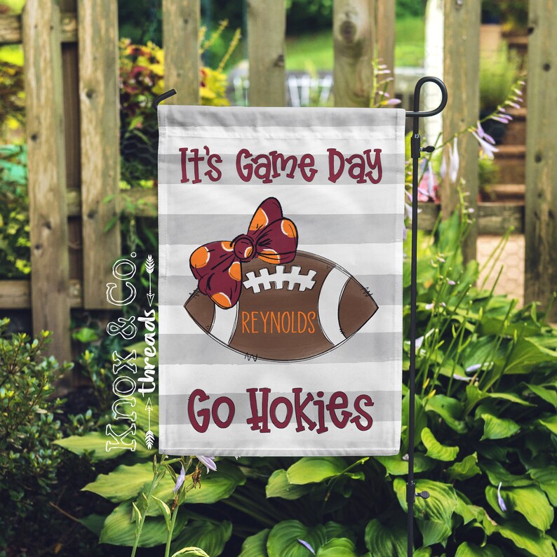 Personalized Virginia Tech Garden Flag Collegiate Virginia - Etsy