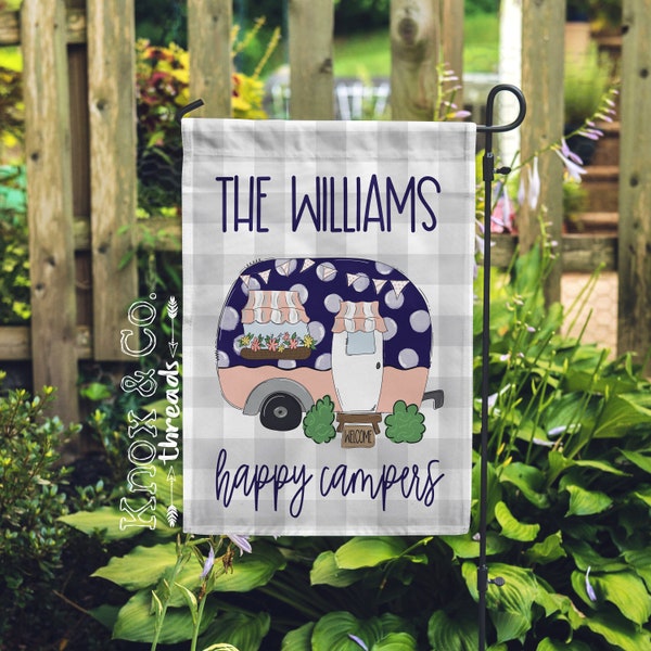 Personalized Garden Flags for Campers - Etsy