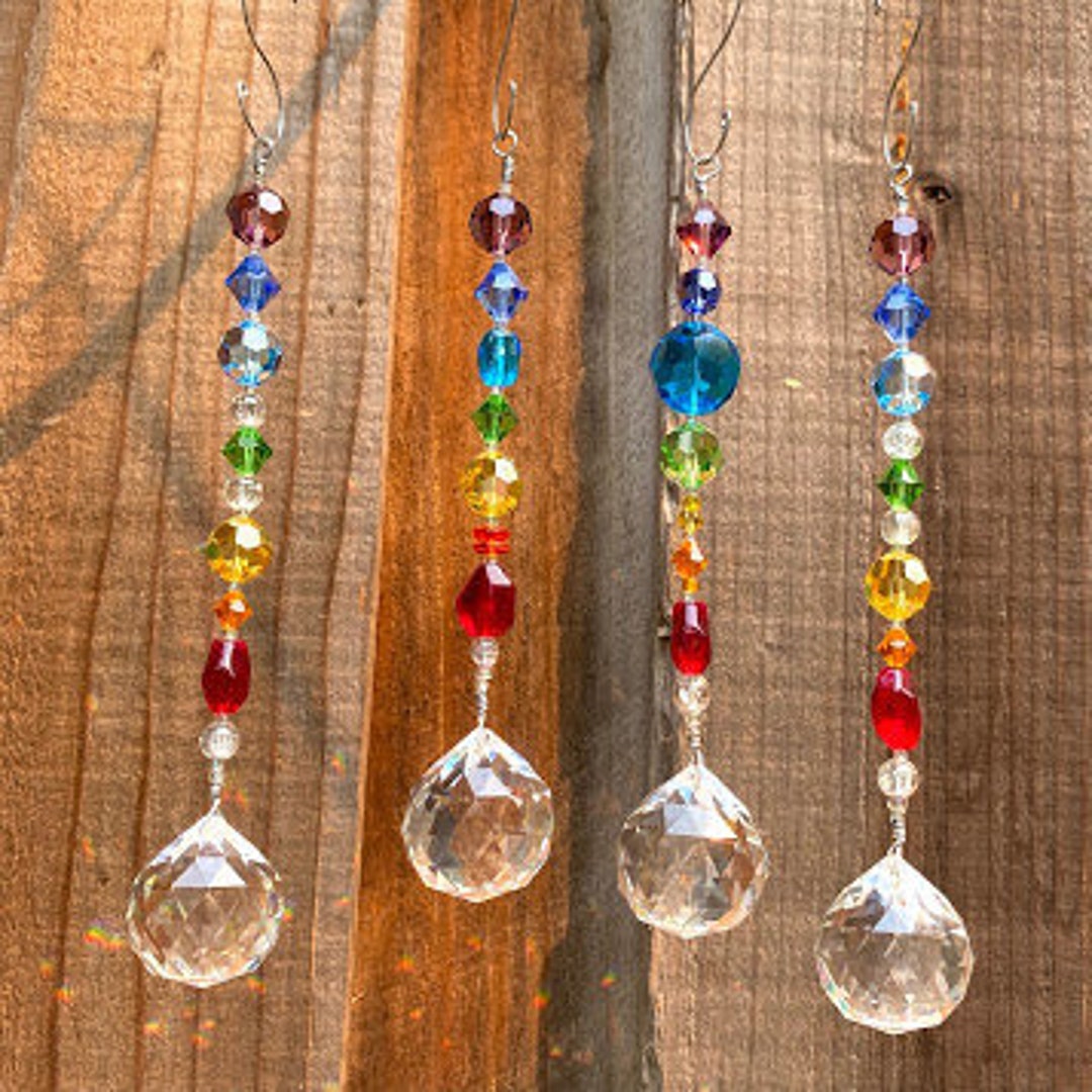 Crystal Prism Suncatcher, Size Large. 30mm Prism Crystal Ball With ...