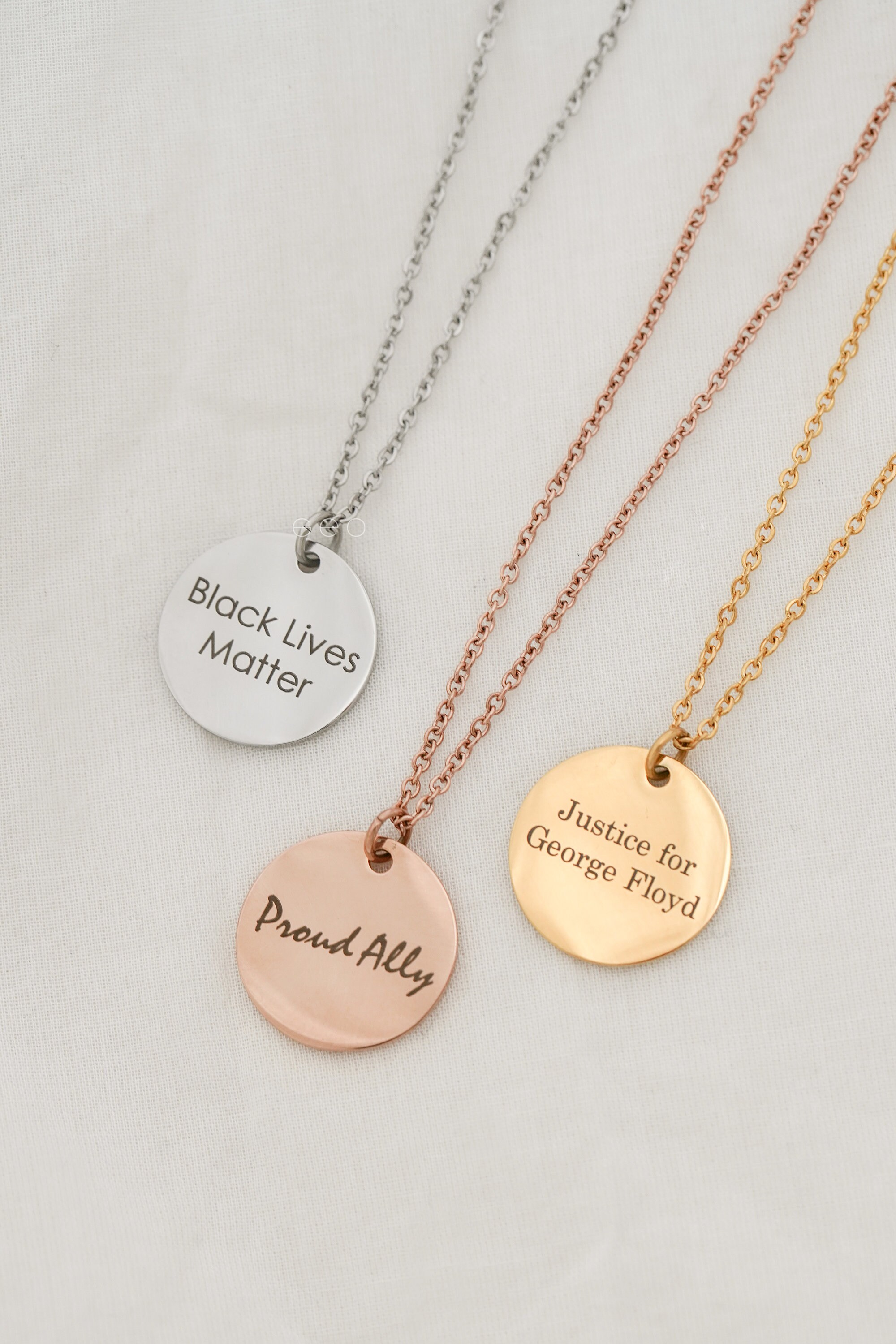 Custom Black Lives Matter Necklace Stop Asian Hate Make Racism | Etsy